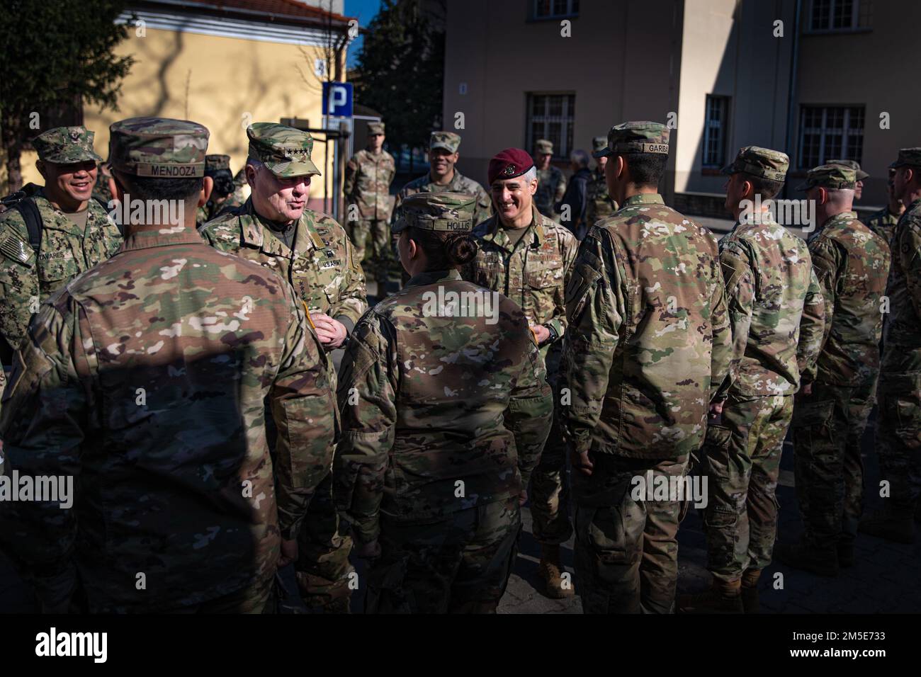 The Chairman of the Joint Chiefs of Staff Gen. Mark A. Milley, left ...