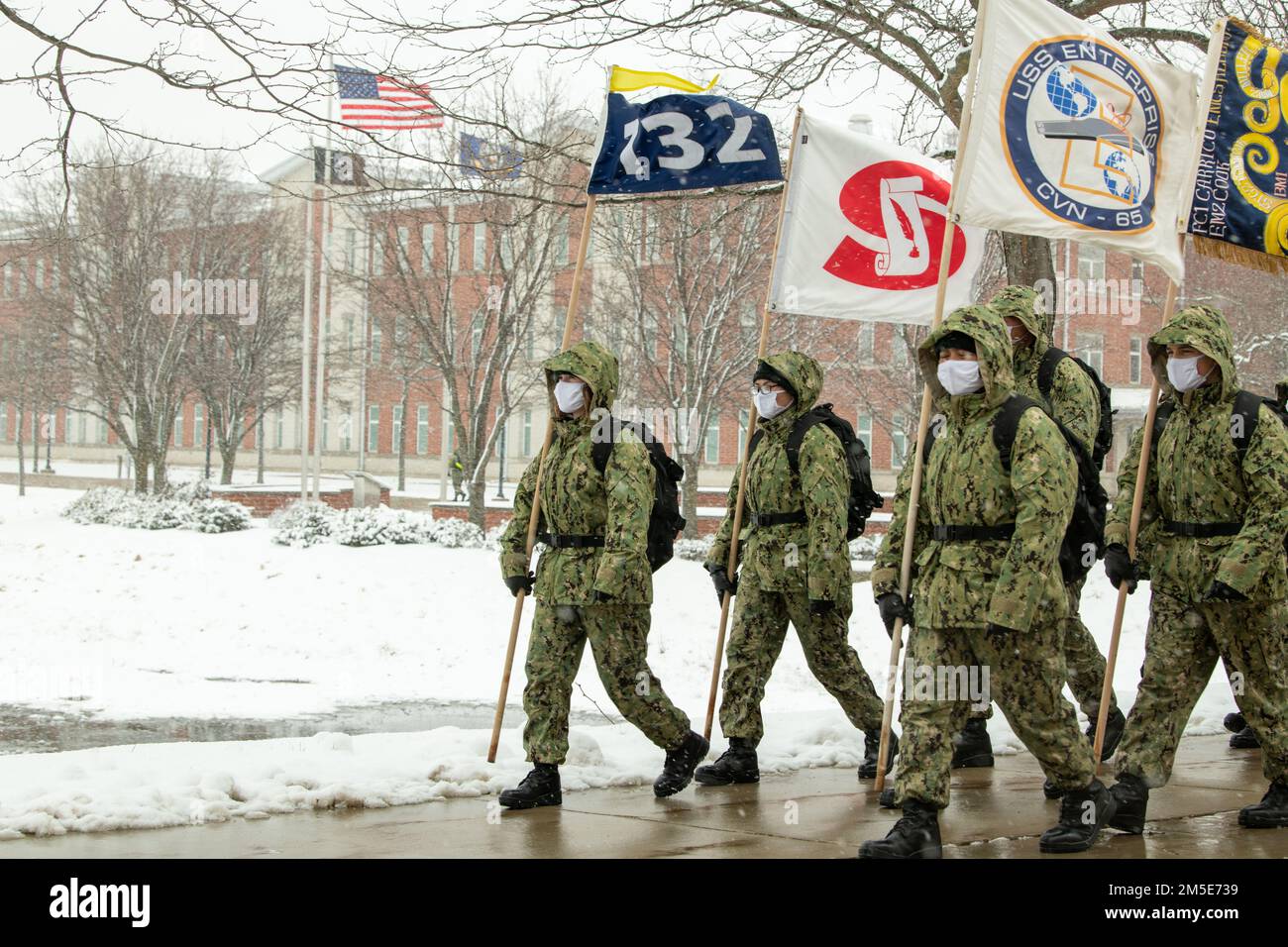 A recruit division marches in formation at Recruit Training Command ...