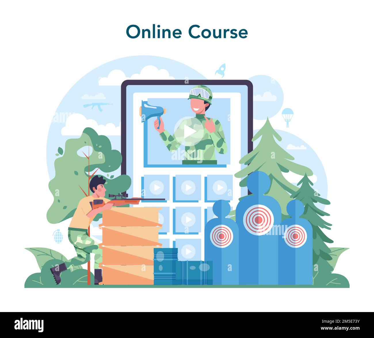 Infantry course Stock Vector Images - Alamy