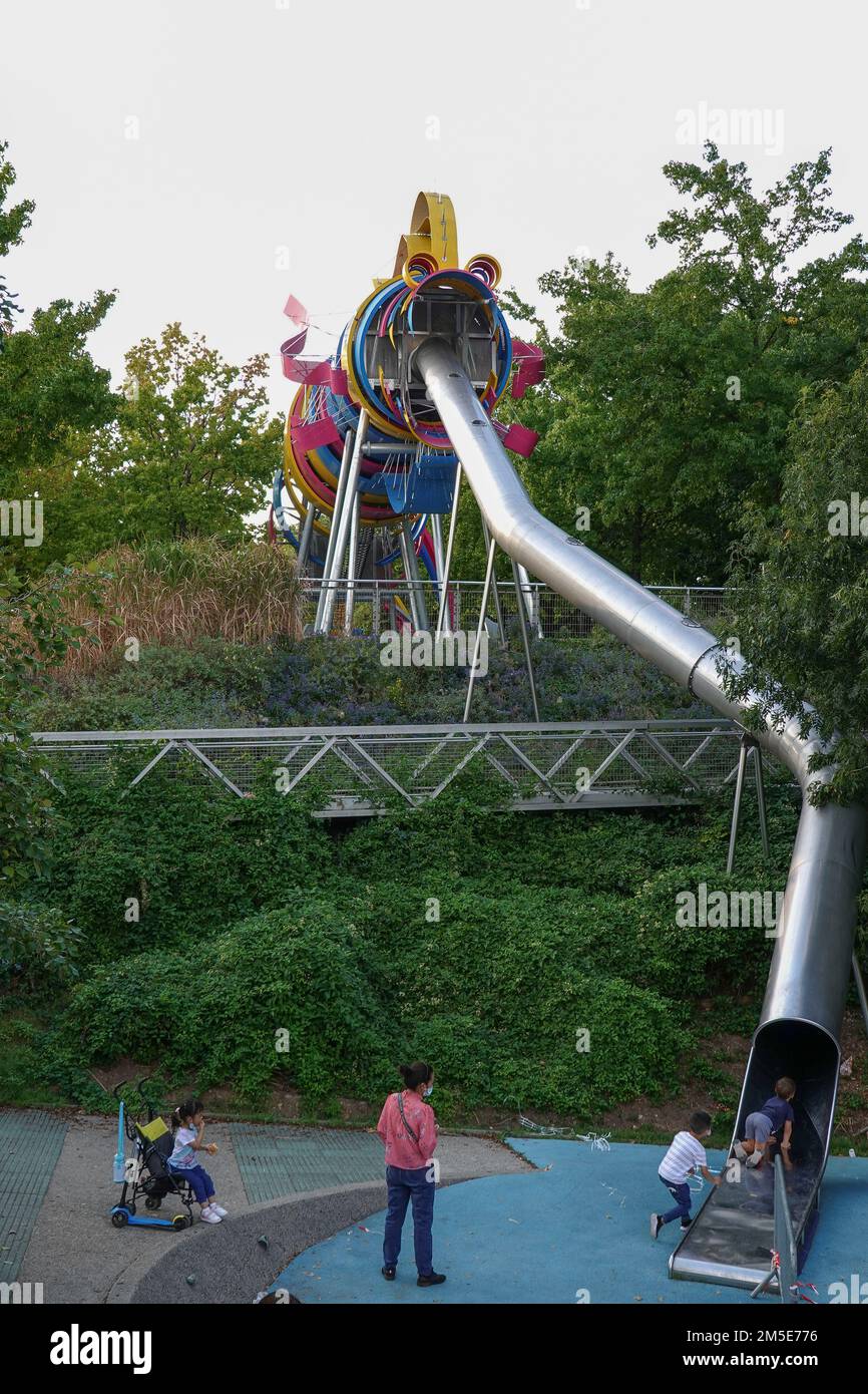 France, Paris, Parc de la Villette, The park houses one of the largest ...