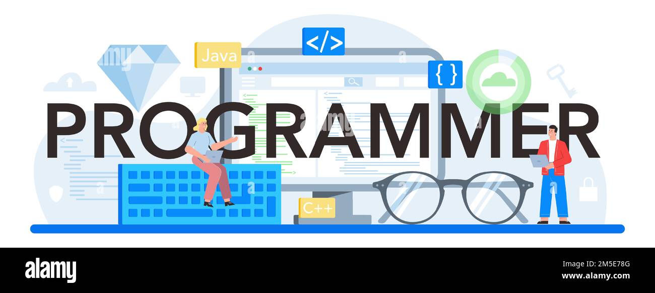 Programmer Typographic Header Idea Of Coding Testing And Writing