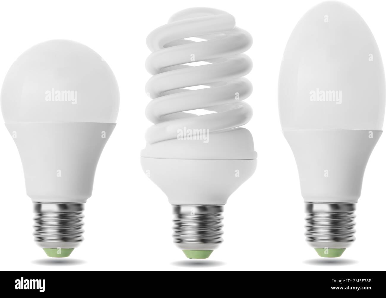 Three saving light bulbs on white background Stock Vector Image & Art ...