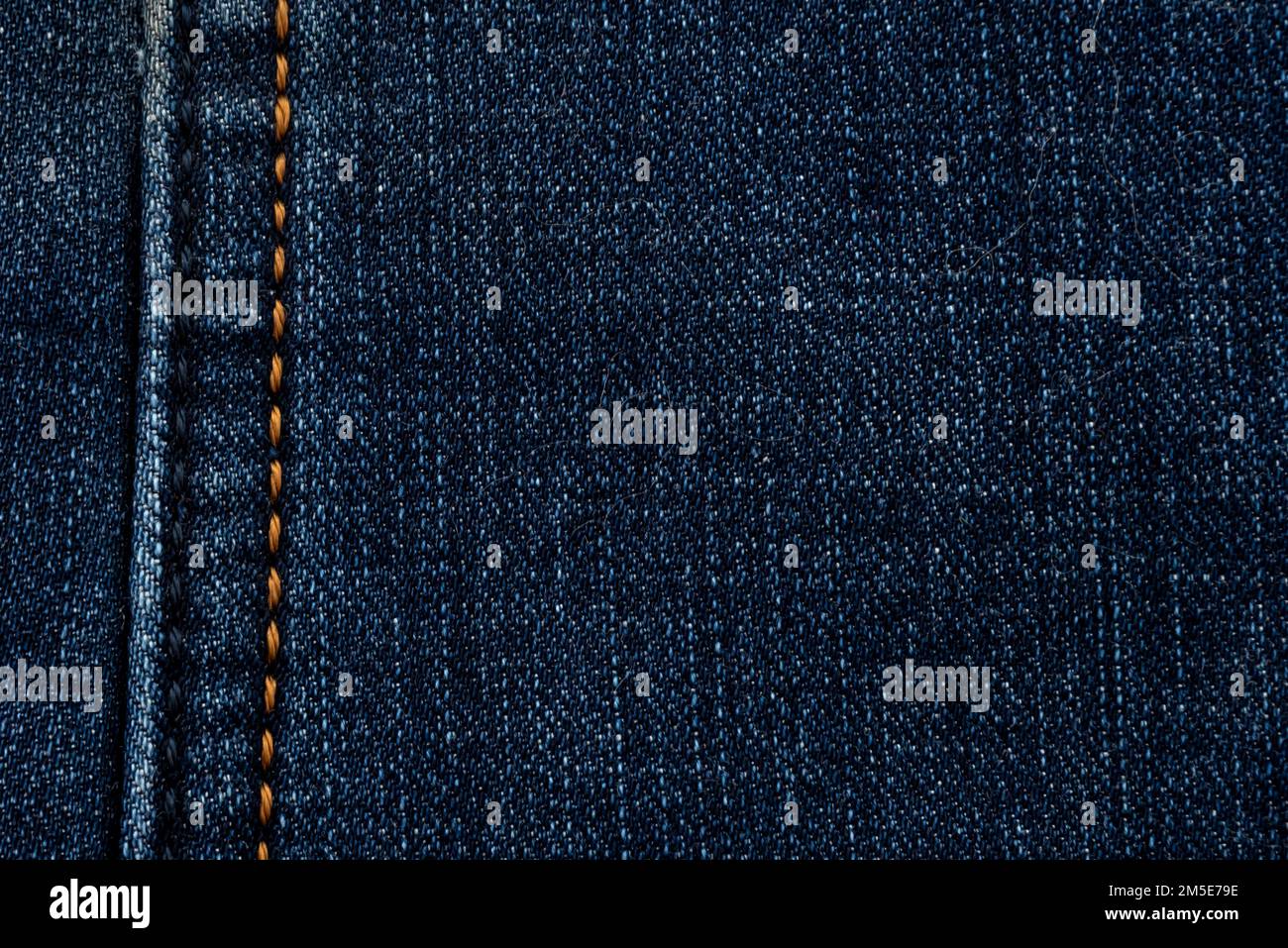 Line on jeans. Denim texture with fine stitching Stock Photo - Alamy