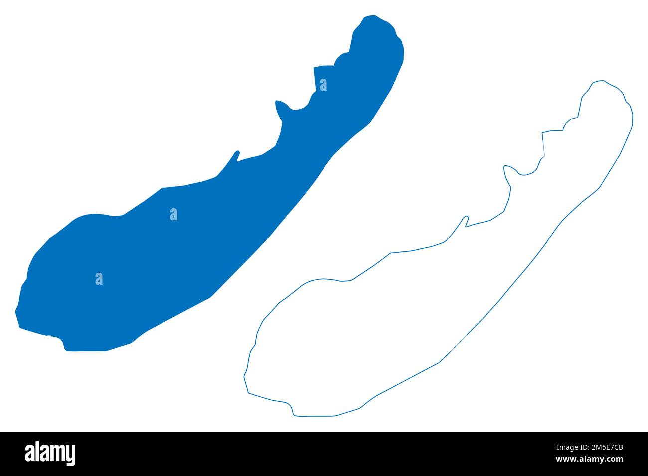 Lake Ngami (Africa, Republic of Botswana) map vector illustration ...