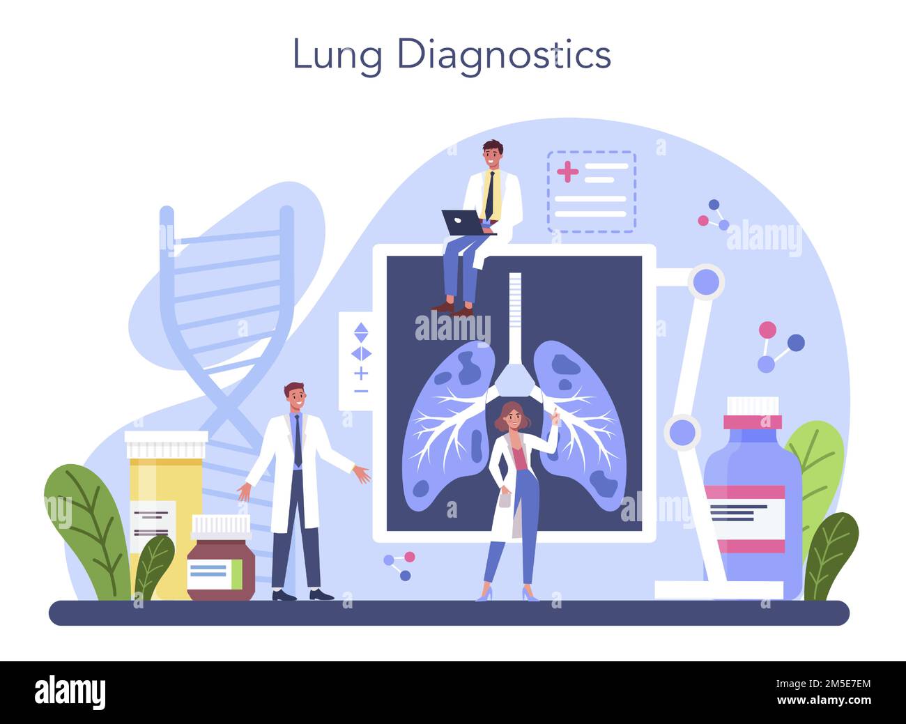 Pulmonologist. Idea of health and medical treatment. Healthy pulmonary ...