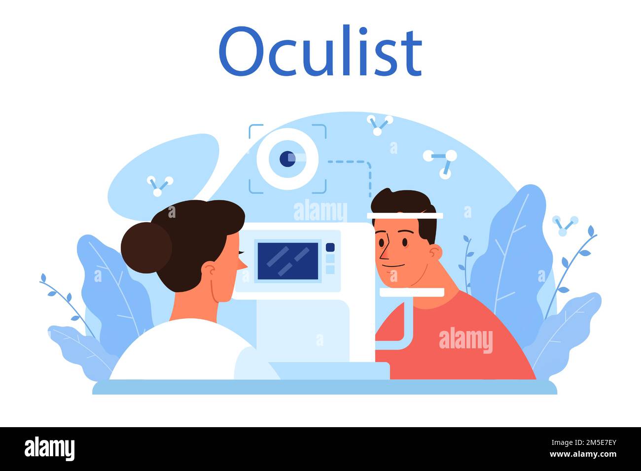 Oculist concept. Idea of eye exam and treatment. Eyesight diagnosis and ...