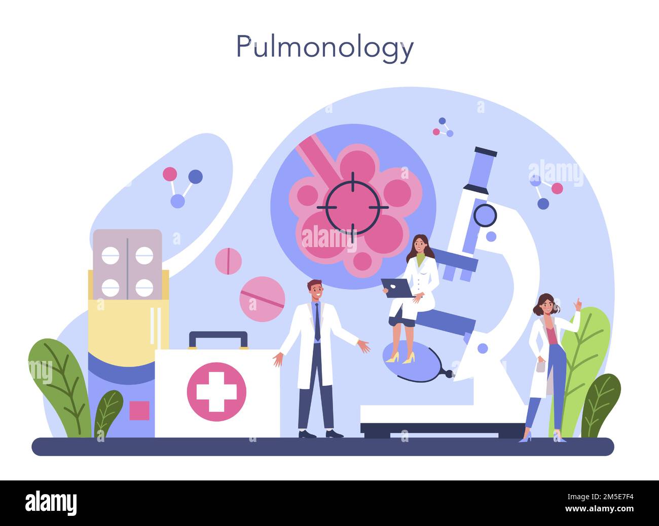 Pulmonologist. Idea of health and medical treatment. Healthy pulmonary ...