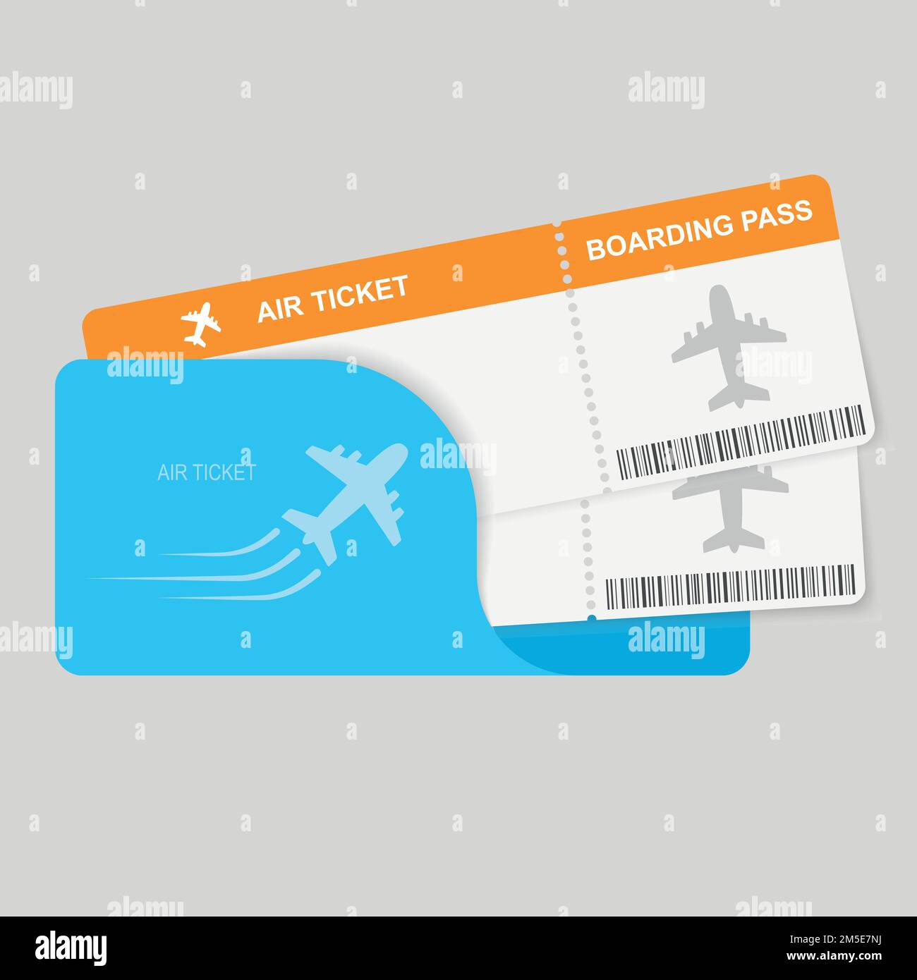 Modern airline travel boarding pass two tickets Stock Vector Image ...