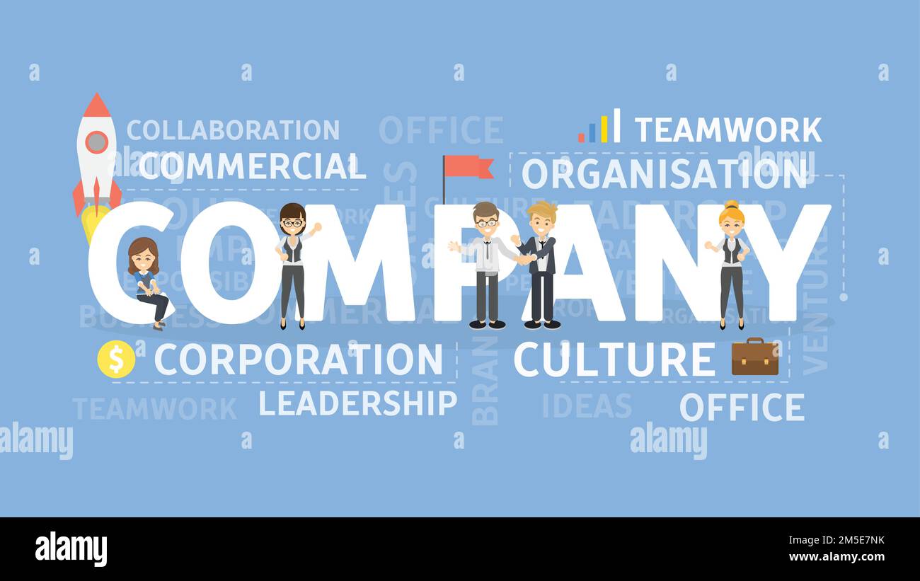 Company concept illustration. Idea of corporation, organisation and ...