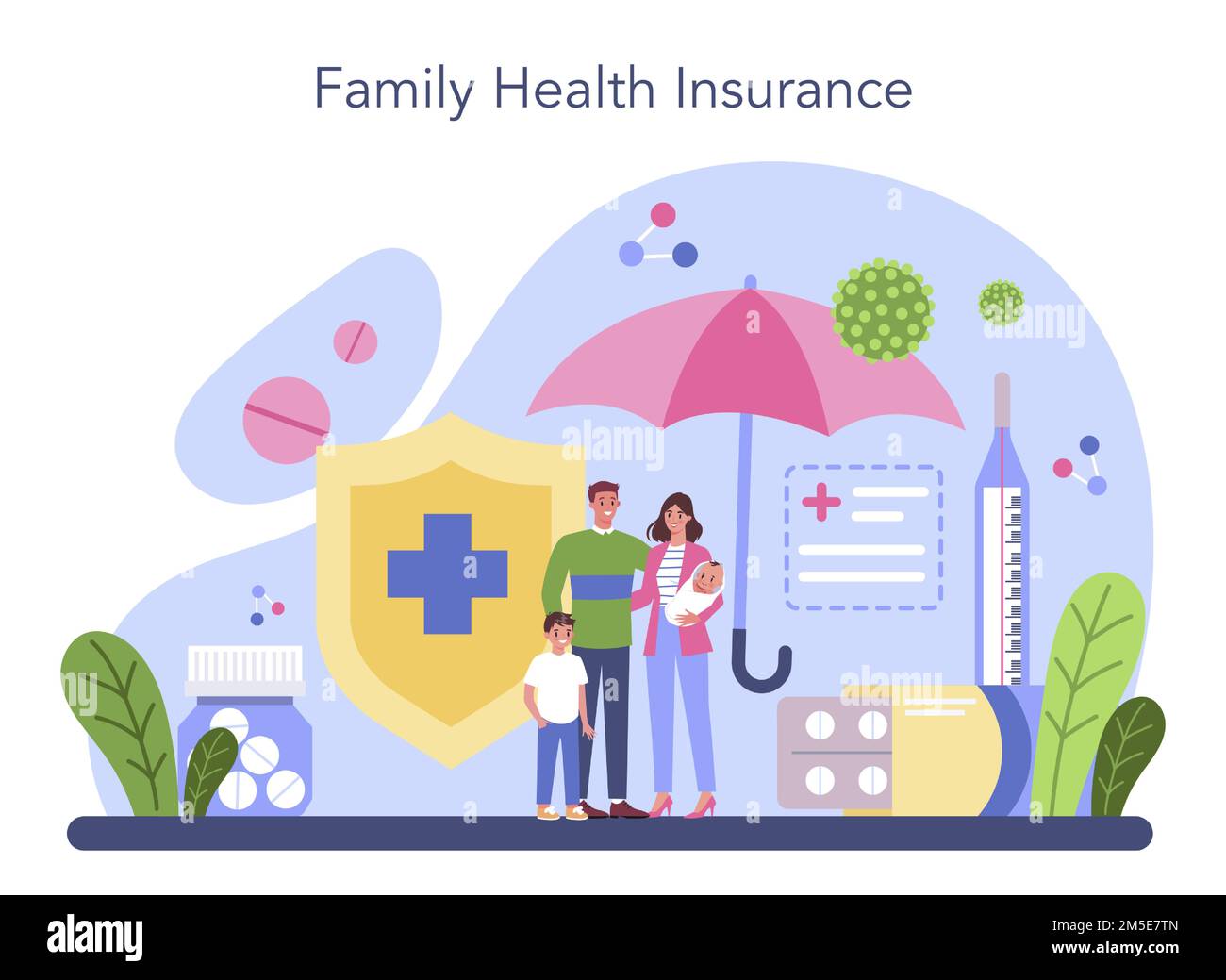 Health insurance concept. Idea of security and protection of property ...