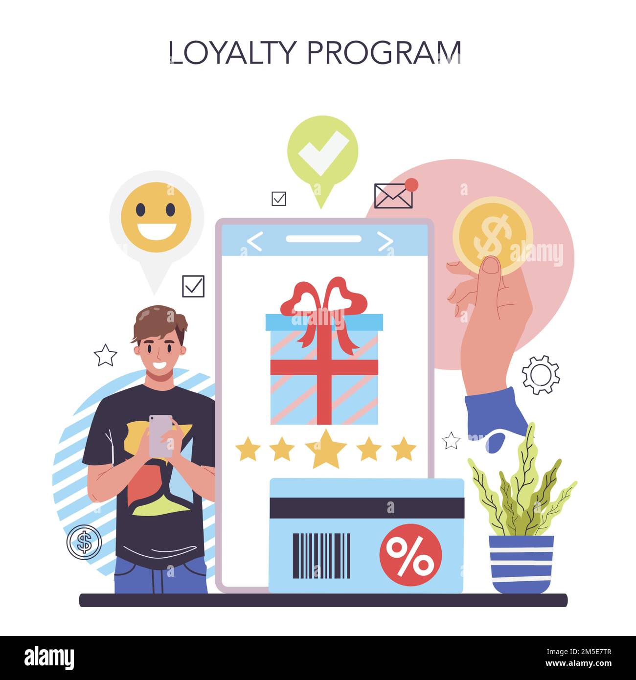 Customer loyalty online service or platform. Marketing program ...