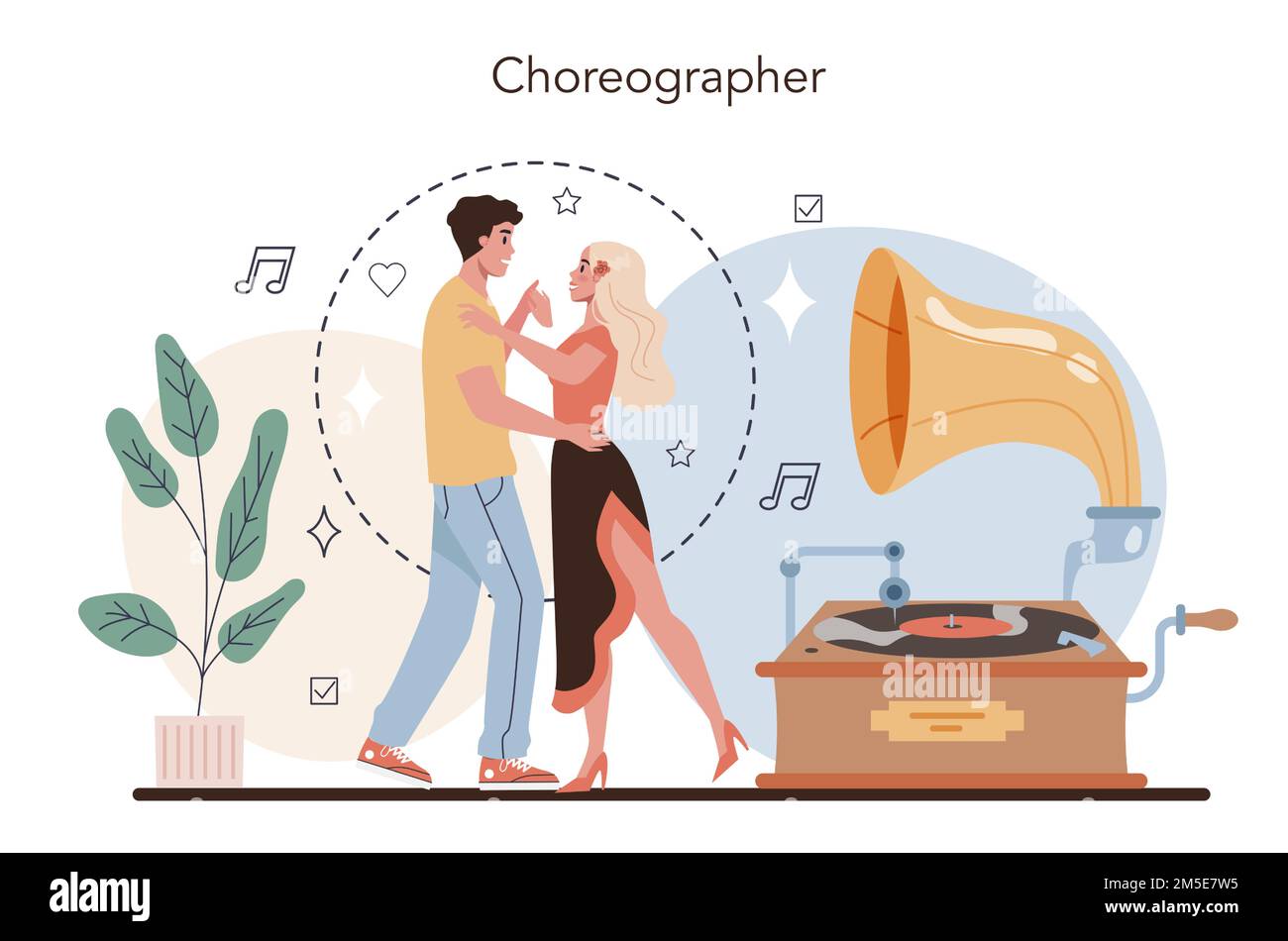 Dance teacher concept. Choreographer in a dance studio. Dancing courses ...