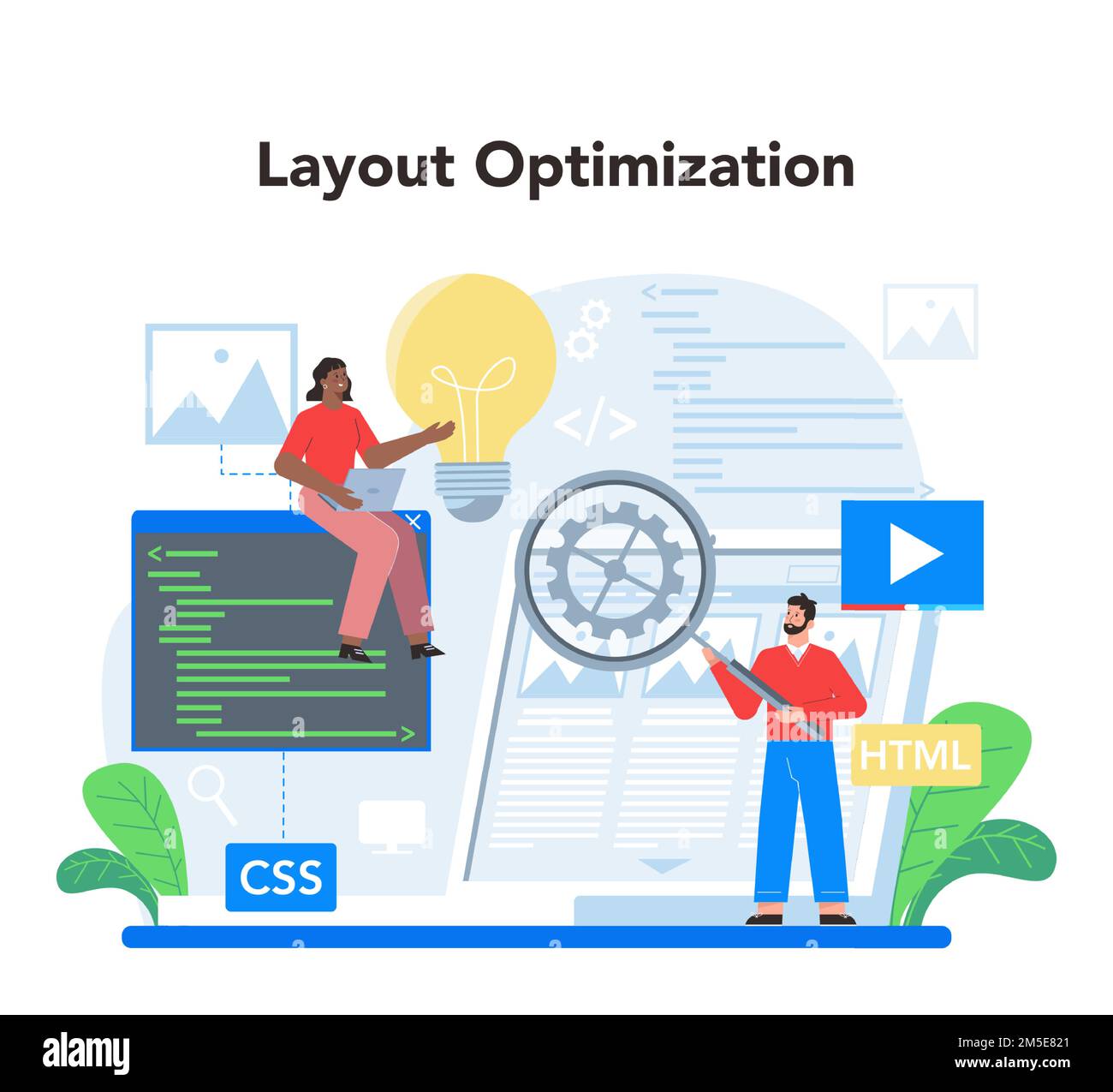Layout designer concept. Web development, mobile app design and ...