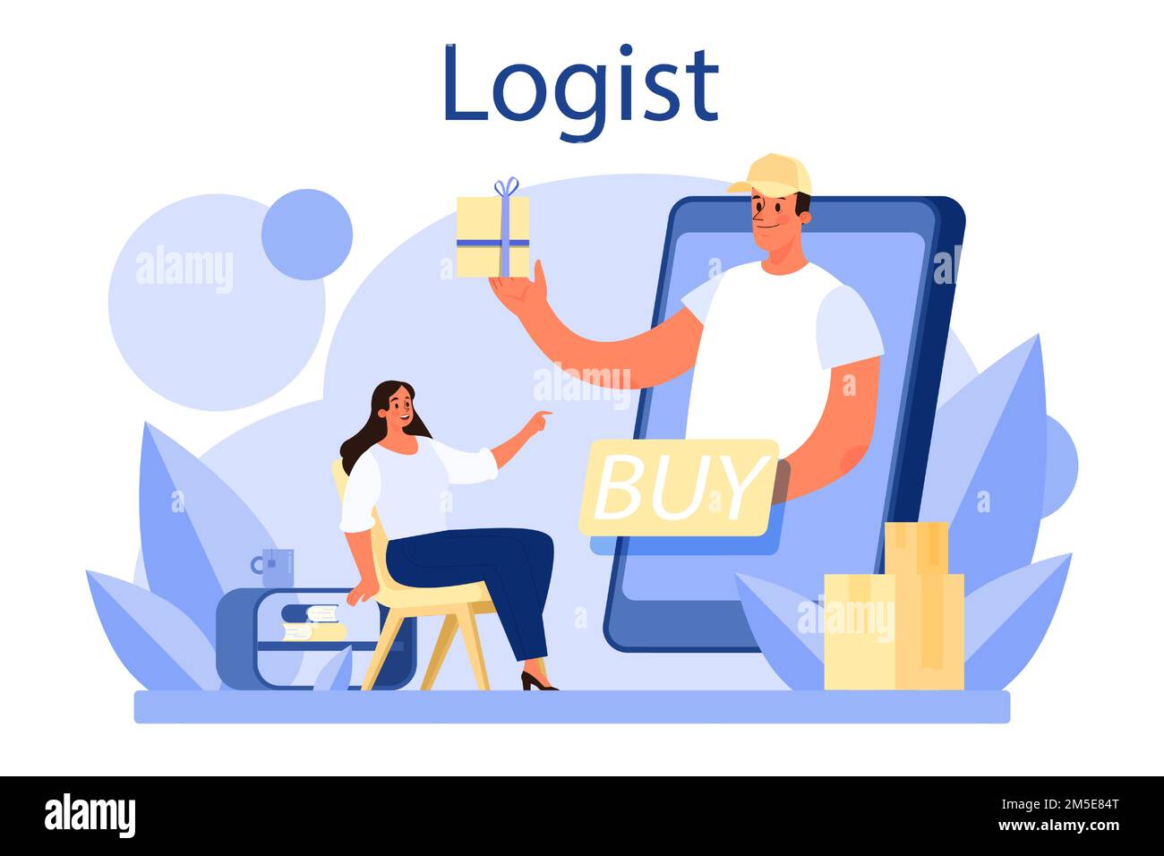 Logistic and delivery service concept. Idea of transportation and ...