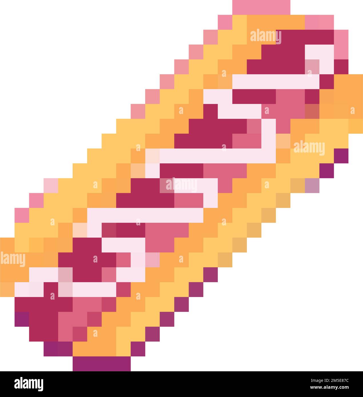 flat pixelated hot dog Stock Vector Image & Art - Alamy