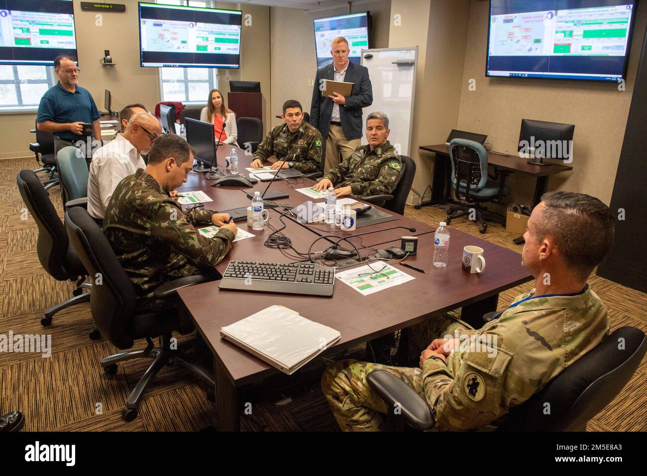 U.S. Army and Brazilian Army planners conduct a concept development ...