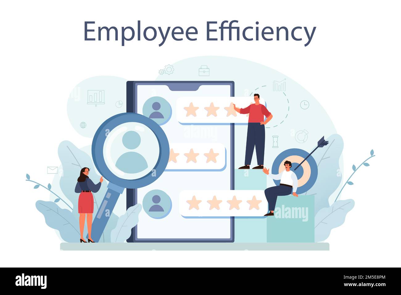 Employee efficiency concept. Business staff management for a productive ...
