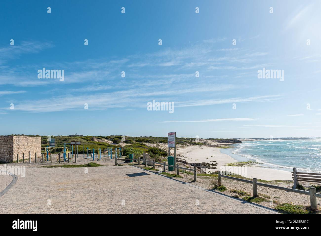 Arniston, South Africa - Sep 22, 2022: The parking area at the beach in ...