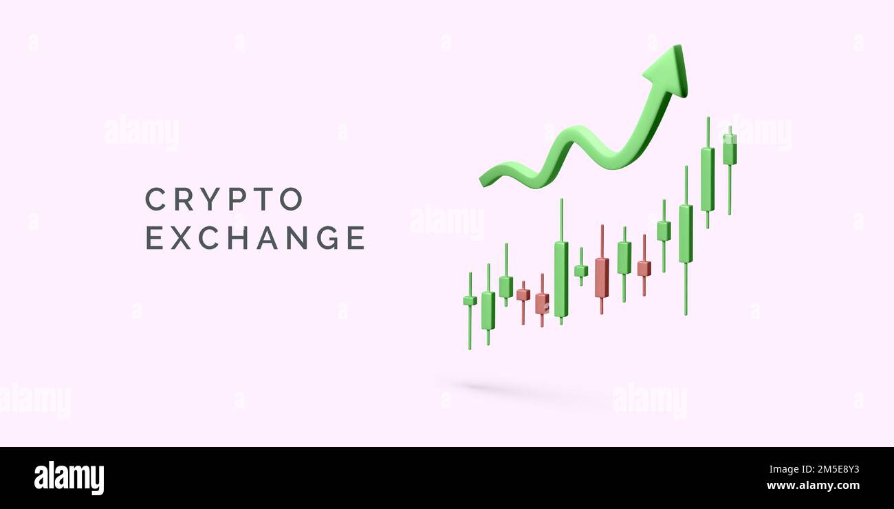 3d rising arrow over stock exchange graph. Global trend in the stock ...