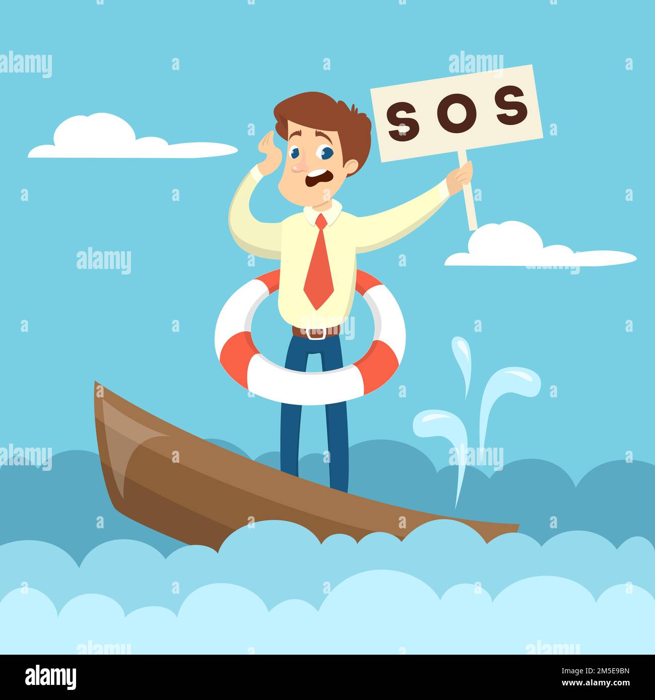 Sinking boat Stock Vector Images - Alamy