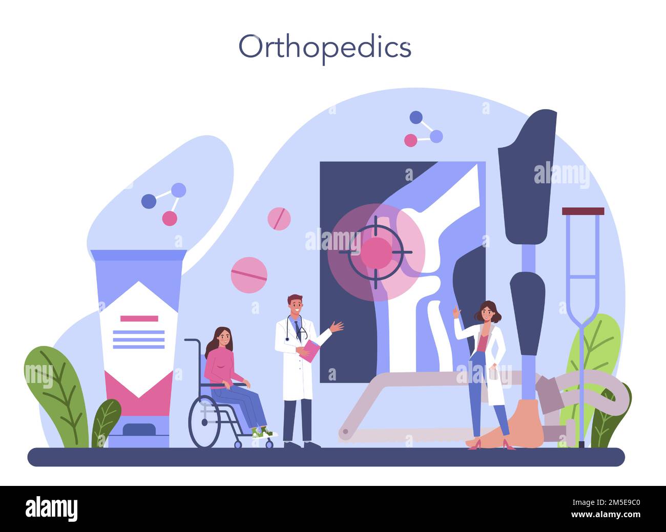 Orthopedics doctor. Idea of joint and bone treatment. Human anatomy and ...