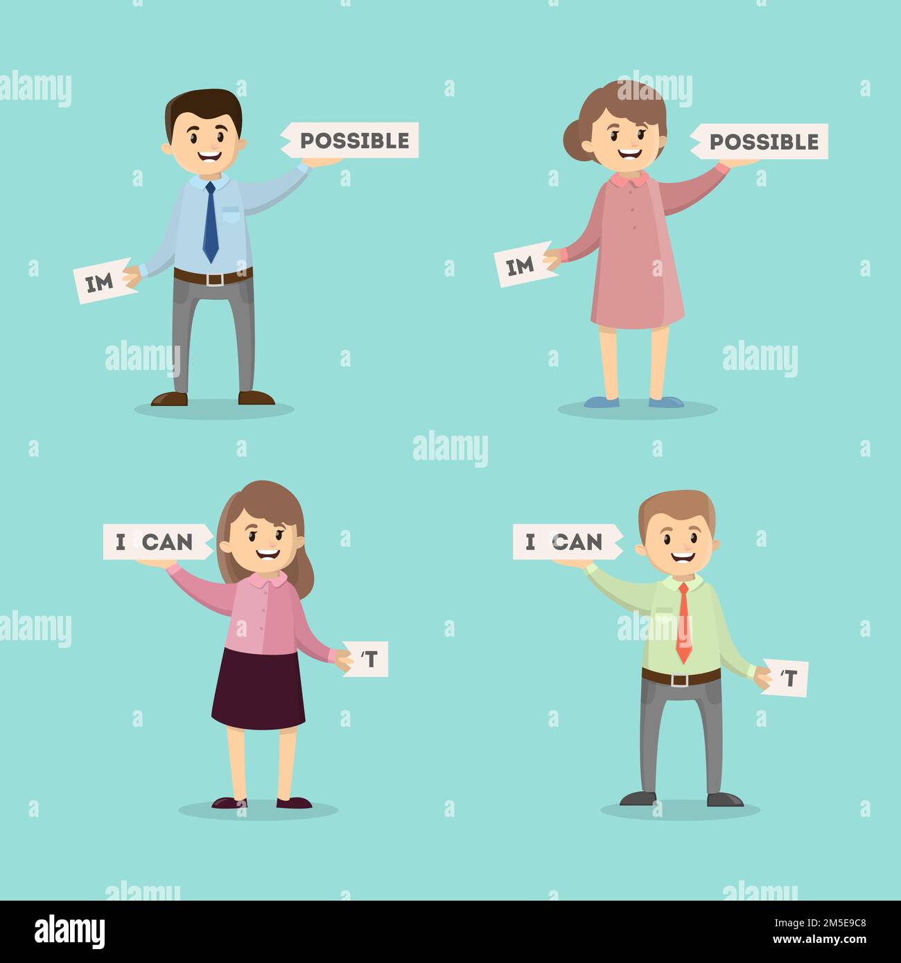 Nothing is impossible. People tear impossible and i can't Stock Vector ...