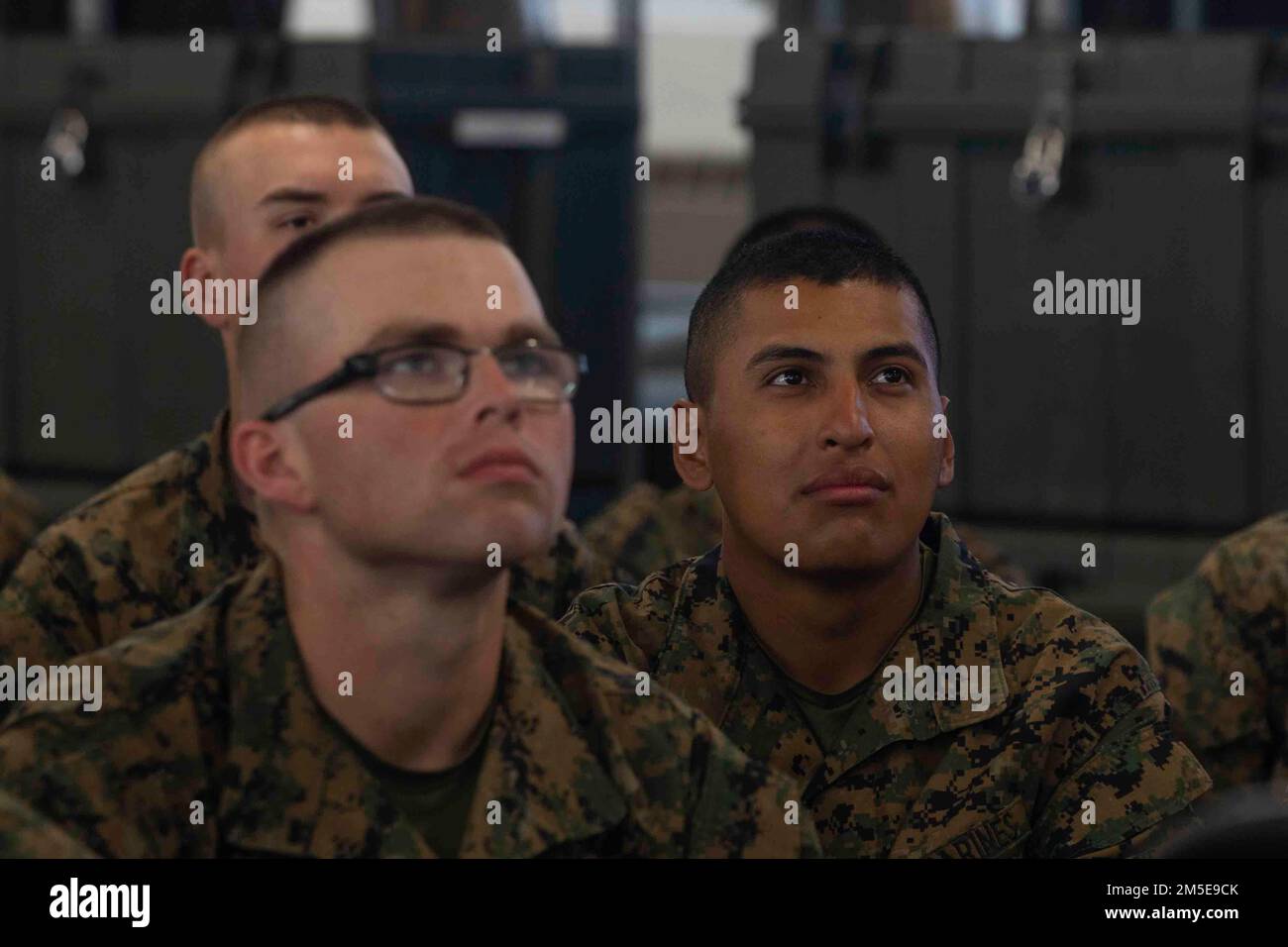 U.S. Marine Corps Pvt. Victor Enriquez, with Echo Company, 2nd Recruit ...