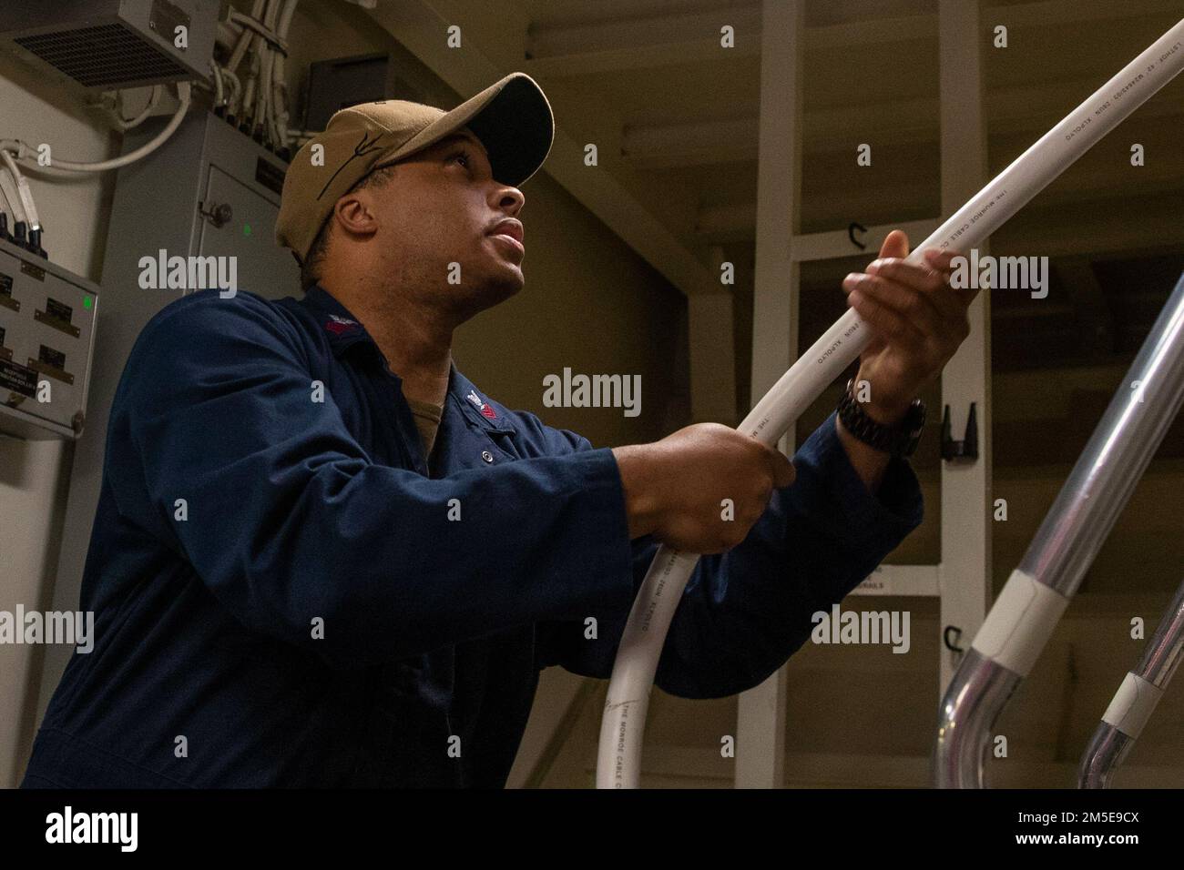220307-N-CM110-1080 SAN DIEGO (March 7, 2022) Electrician’s Mate 1st ...