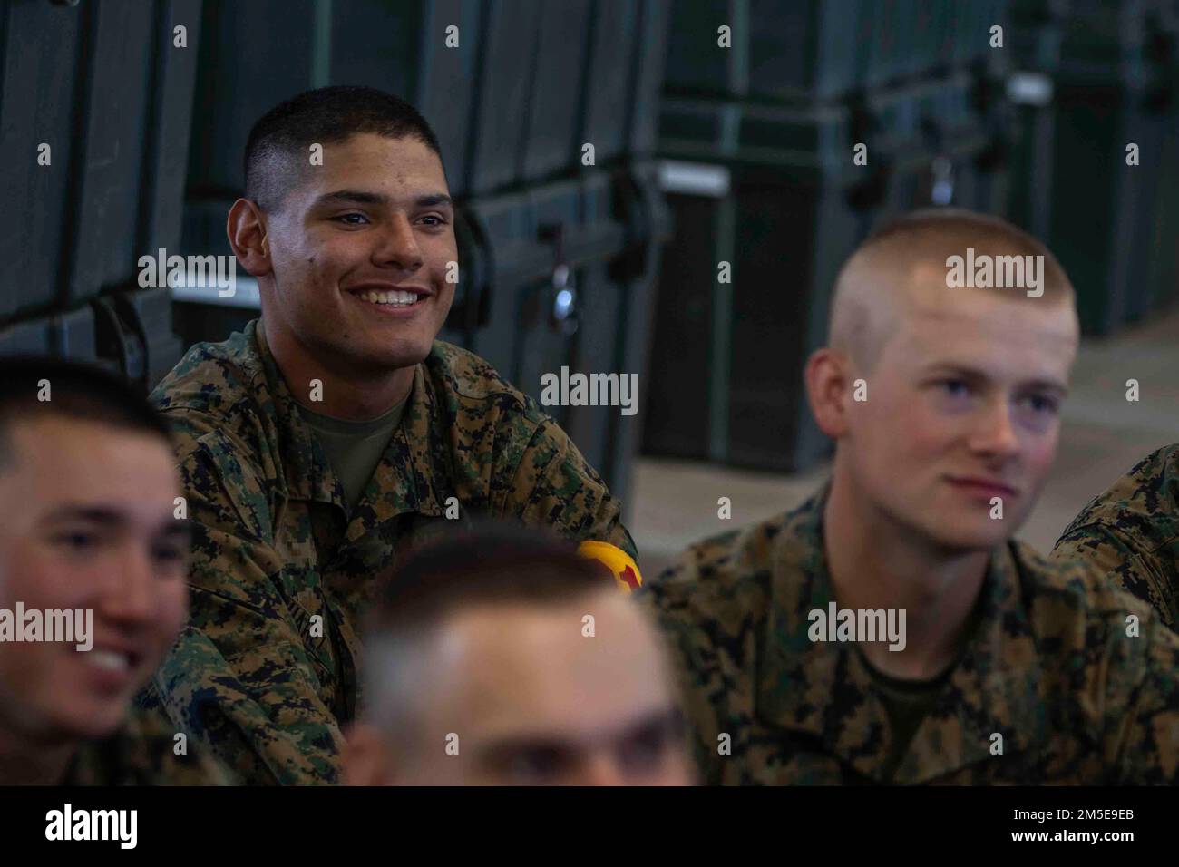 U.S. Marine Corps Pvt. Hudson Suarez, with Echo Company, 2nd Recruit ...