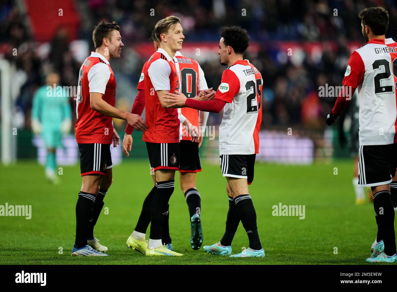 Rotterdam - Jacob Rasmussen of Feyenoord, Ezequiel Bullaude of ...
