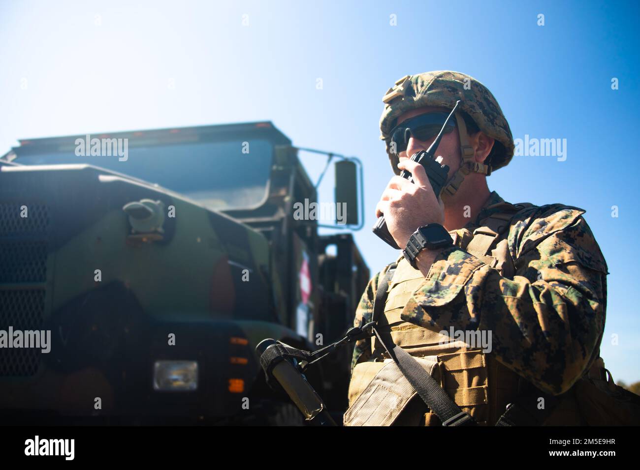 U.S Marine Corps Cpl. Samuel Rogers, a motor vehicle operator with 1st ...