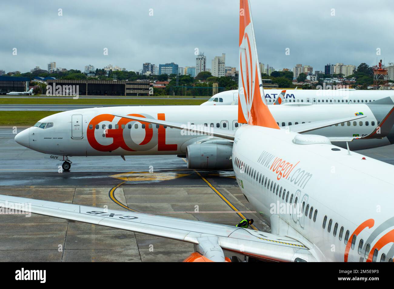 Airport traffic with Brazilian airline Stock Photo - Alamy