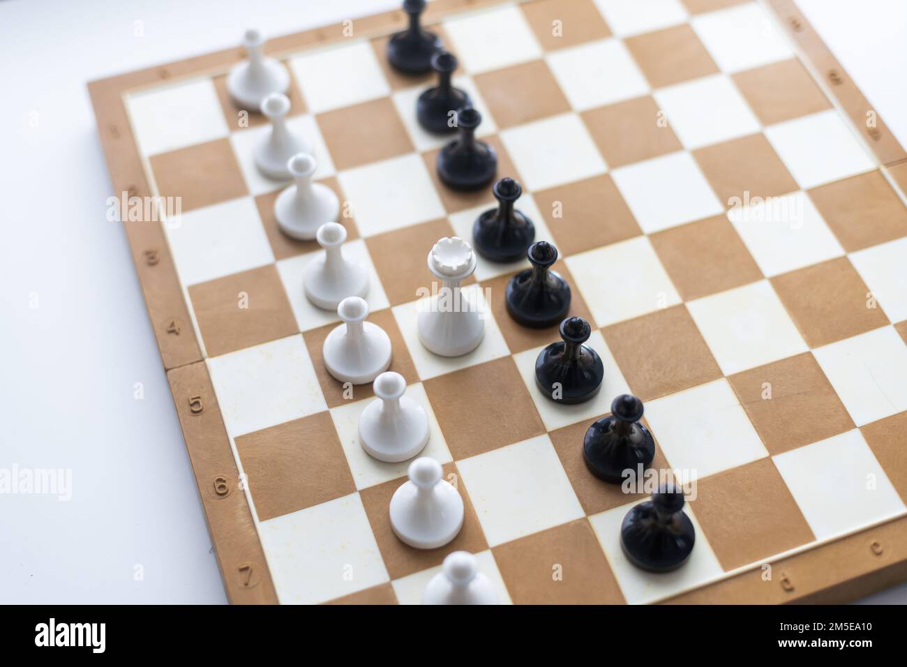 . a chess set on a chess board Stock Photo - Alamy