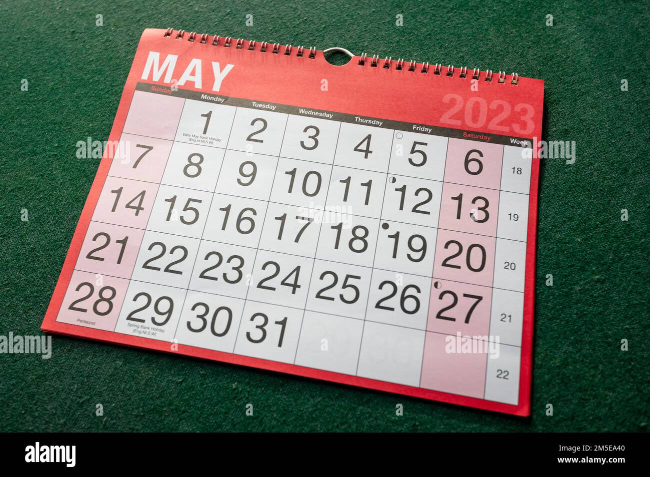 May month calendar hi-res stock photography and images - Alamy