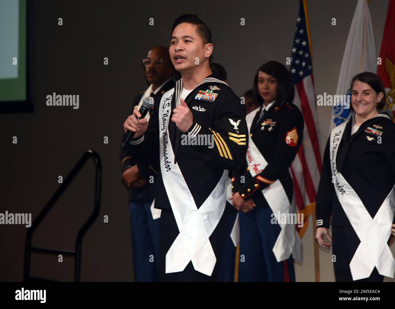 SAN ANTONIO – (March 7, 2022) Navy Ambassador Petty Officer 1st Class Henson A. Chiong, of Los ...