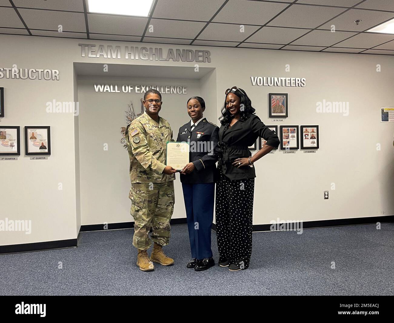 Pfc. Cierra R. Gordon and her mother, Latrina Gordon, receives a ...