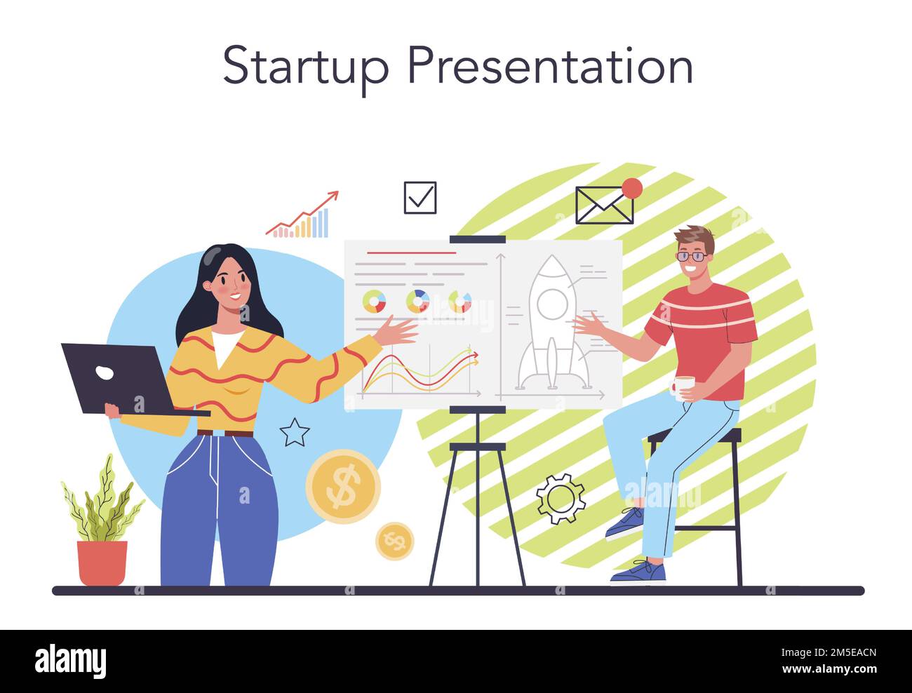 Start up running concept. New business launching. Company presentation ...