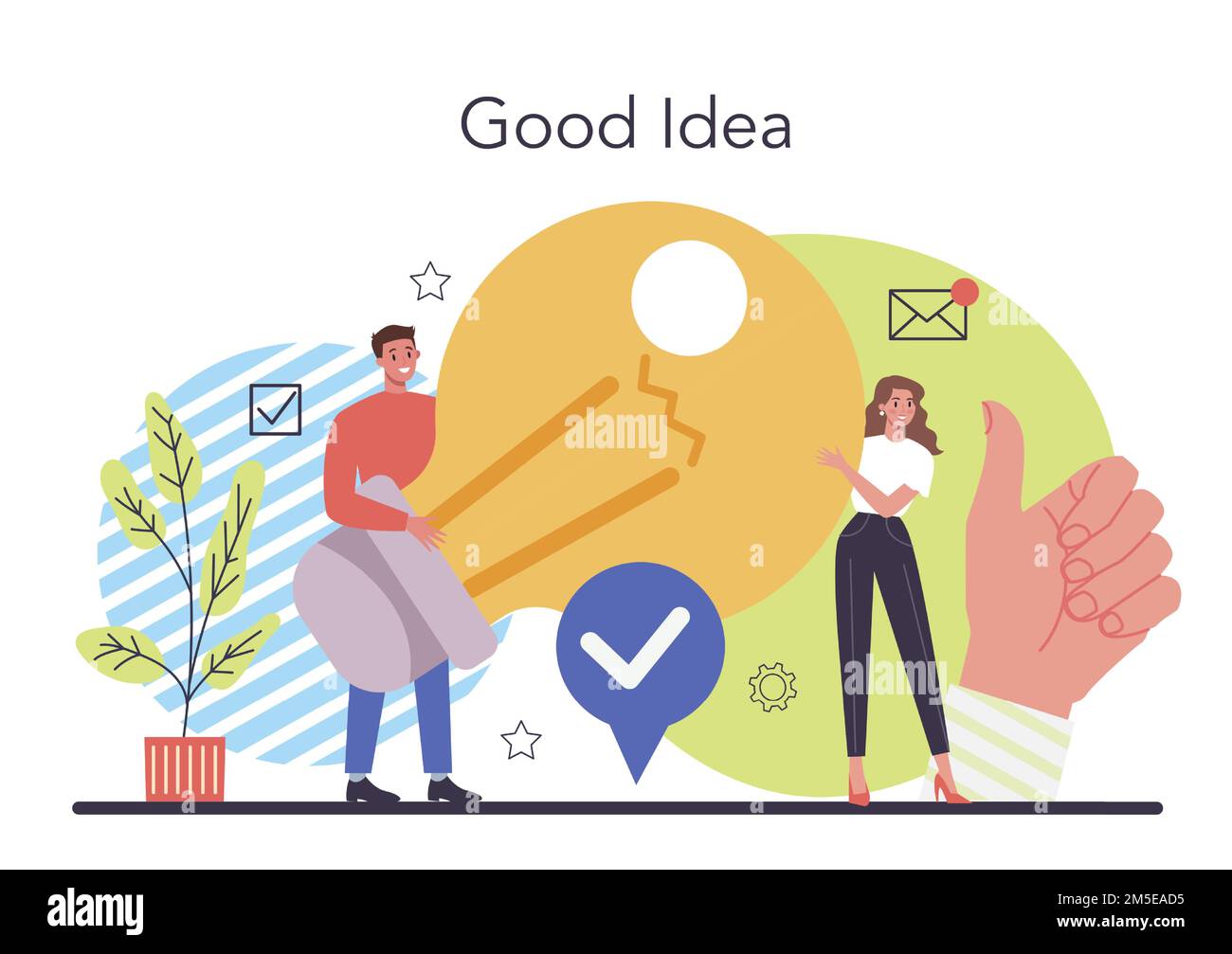 Idea concept. Creative innovation and brainstorm. Solution generation ...