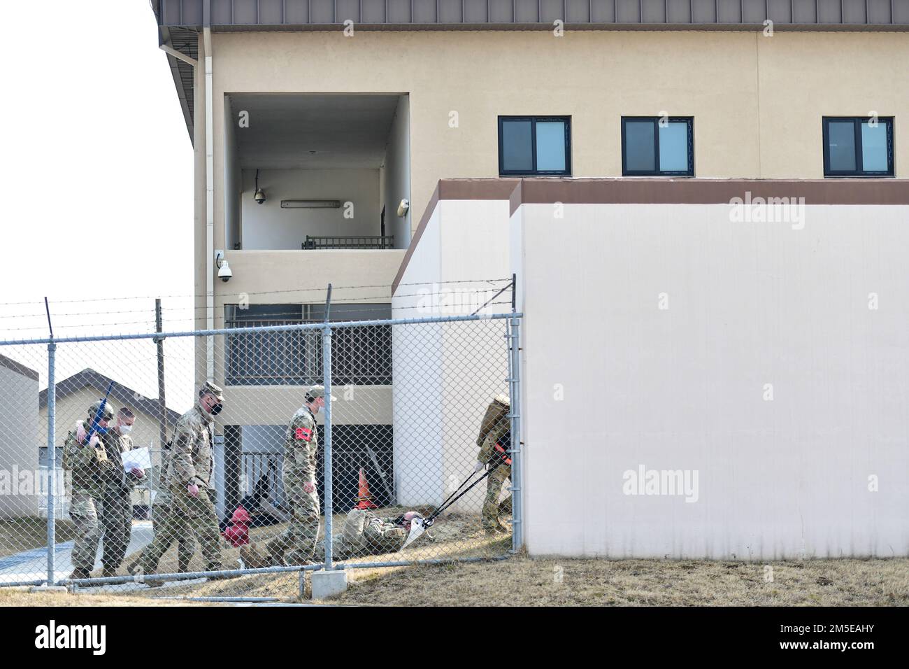 A Rescue Task Force Team extricates simulated victims during a routine ...