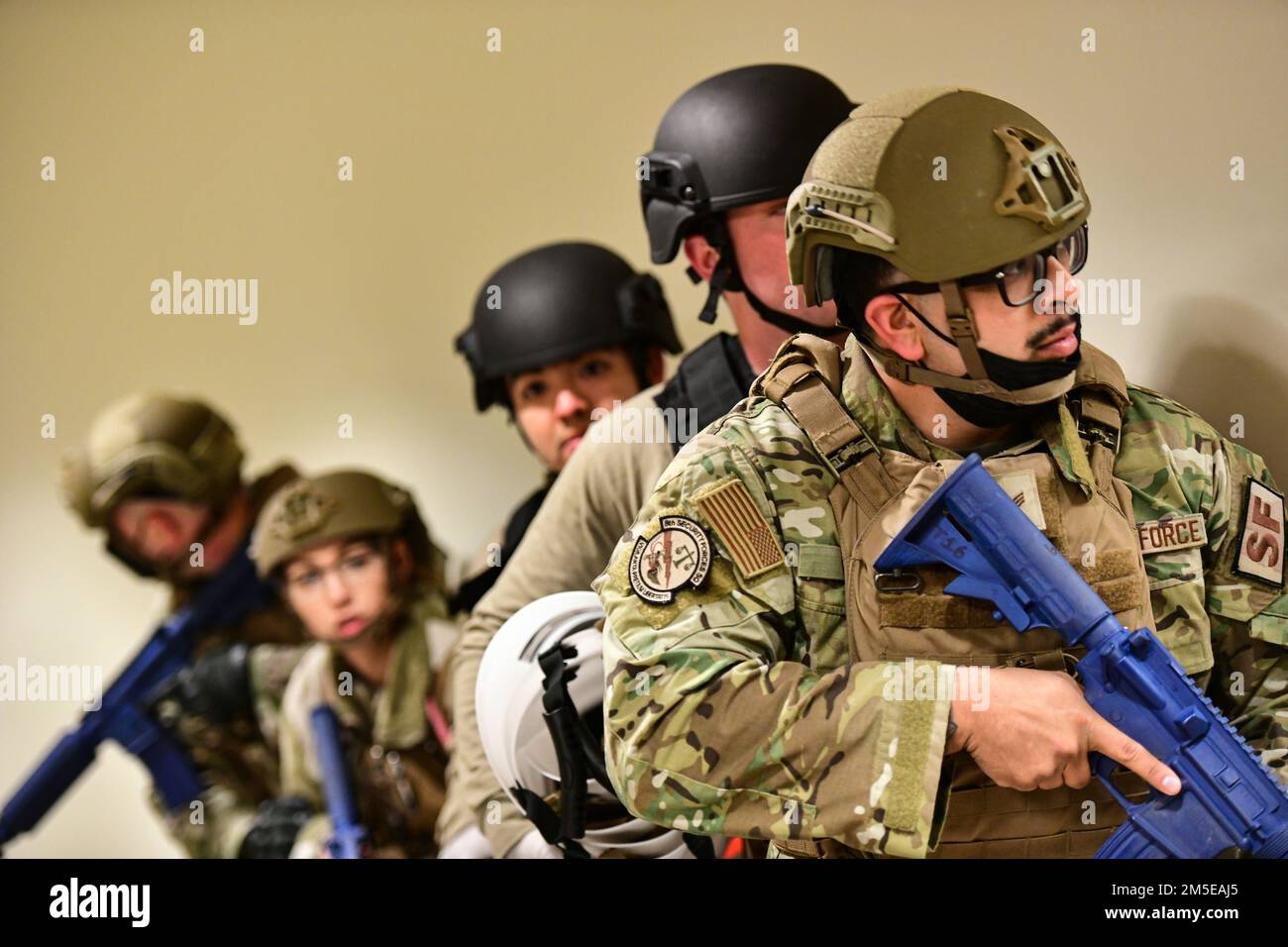 A Rescue Task Force Team responds to the scene of a routine training ...