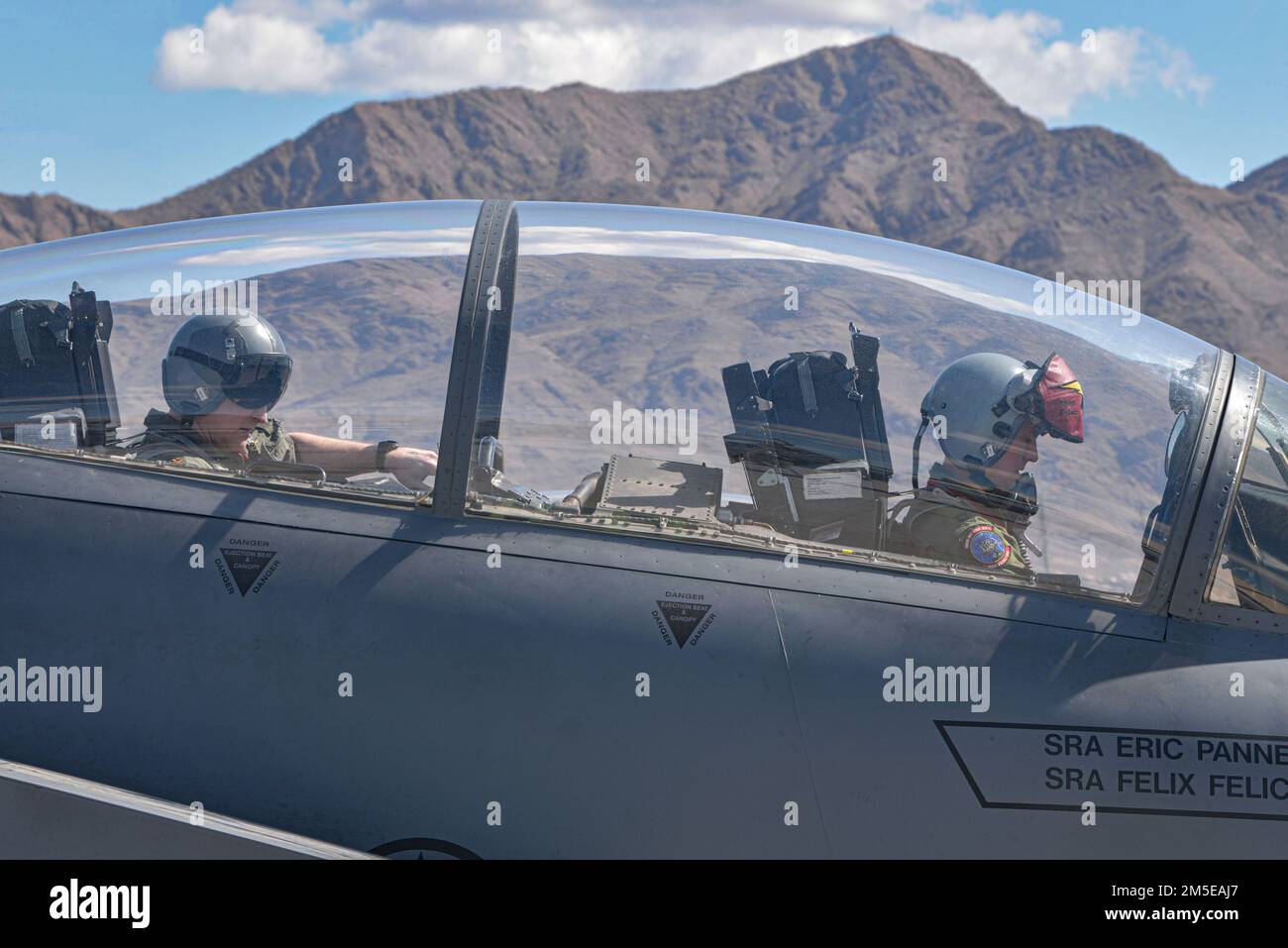 U.S. Air Force Maj. Christopher “Swat” Hale, left, an F-15E Strike ...