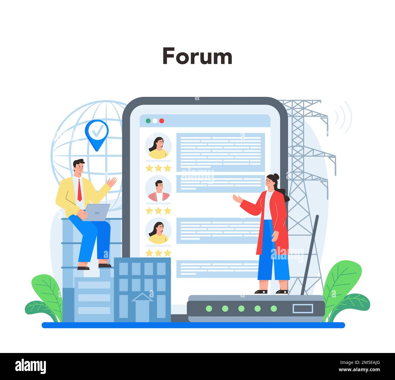 Internet of things online service or platform. Idea of smart wireless ...