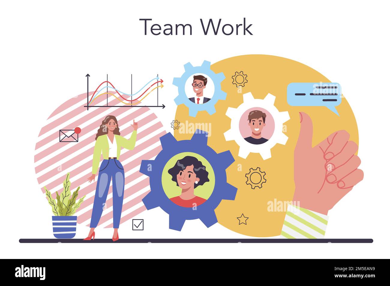 Business team concept. Idea of strategy and achievement in teamwork ...