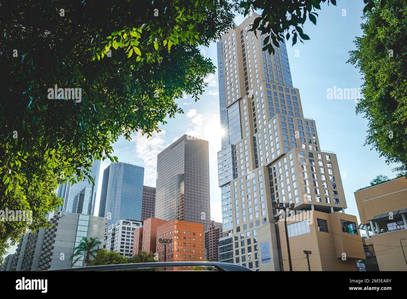 Low angle city skyline of Los Angeles California Stock Photo - Alamy