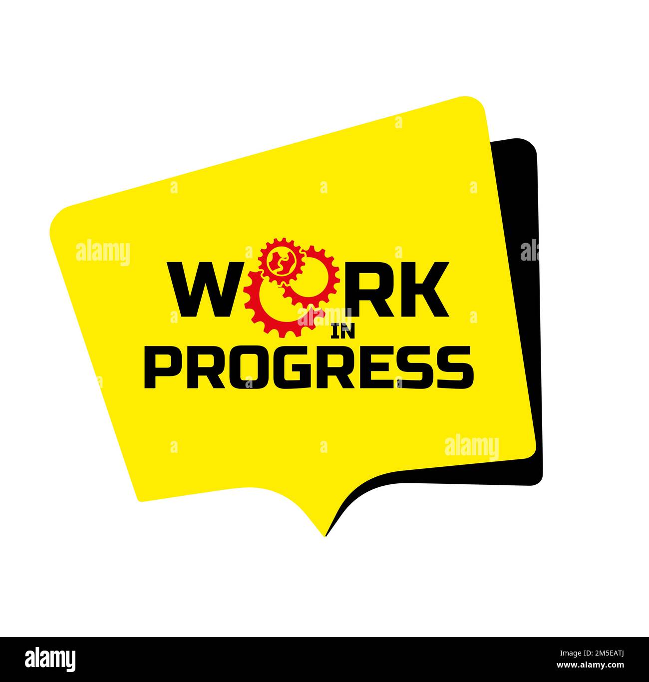 warning sign. Work in progress background Stock Vector Image & Art - Alamy