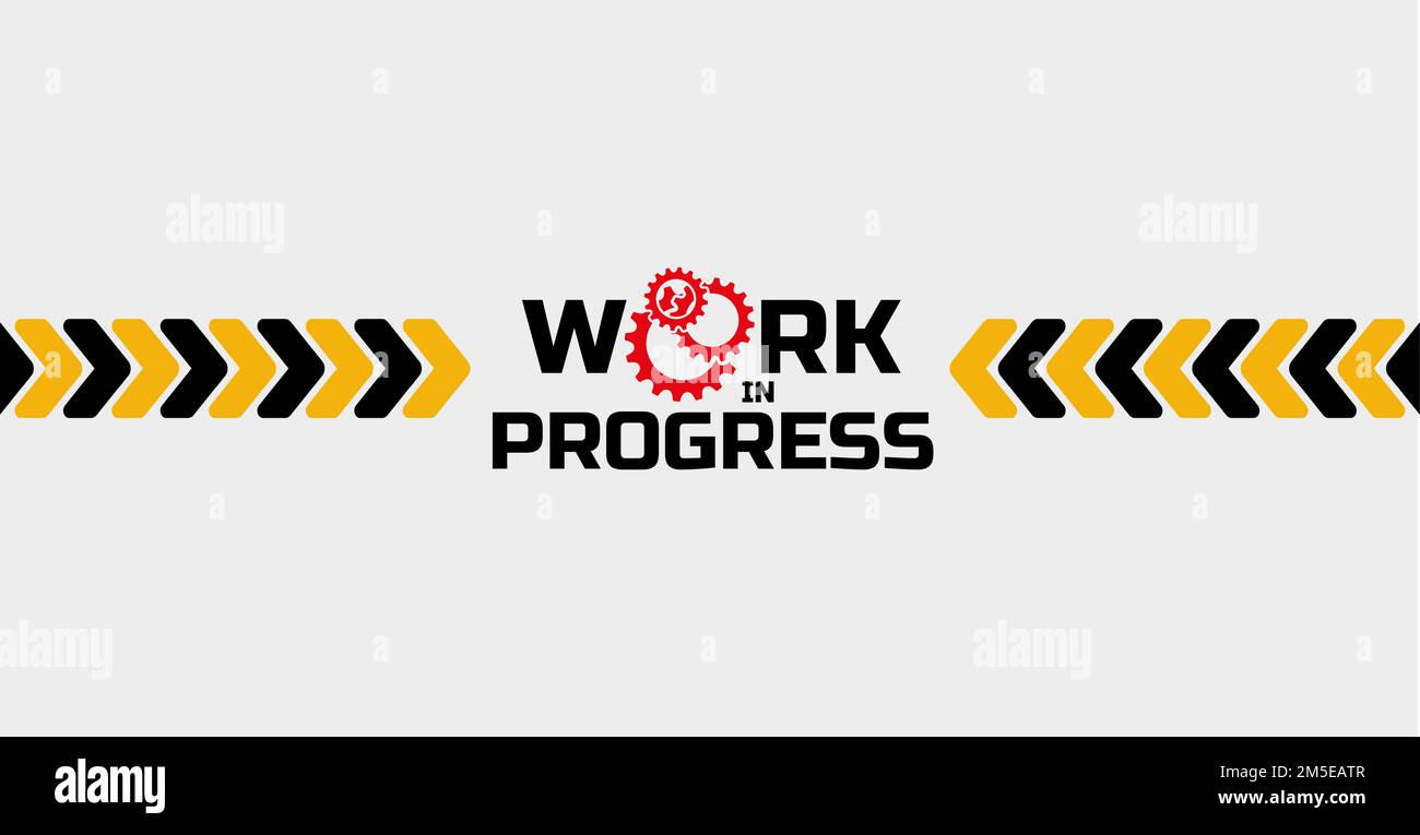 warning sign. Work in progress background Stock Vector Image & Art - Alamy