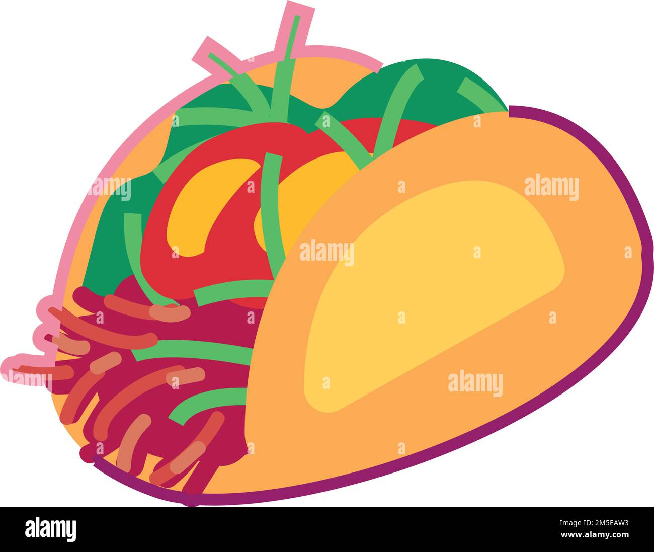 flat taco design Stock Vector Image & Art - Alamy
