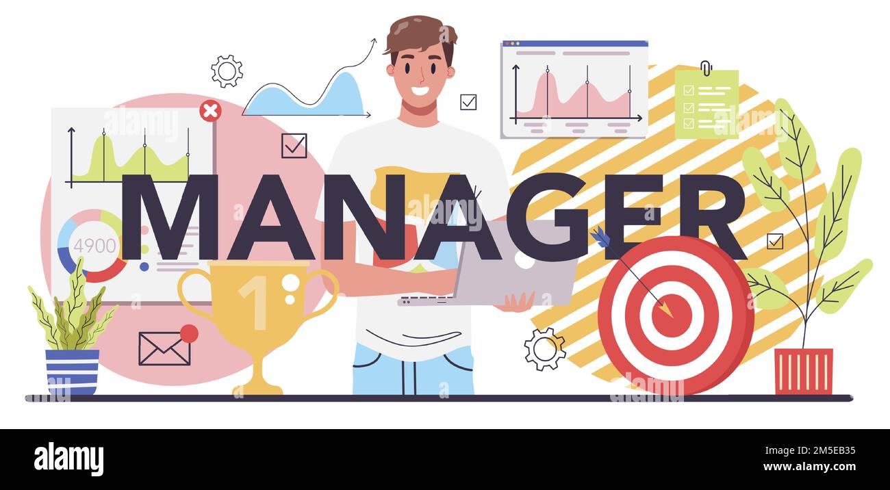 Management typographic header. Successful strategy, motivation and ...