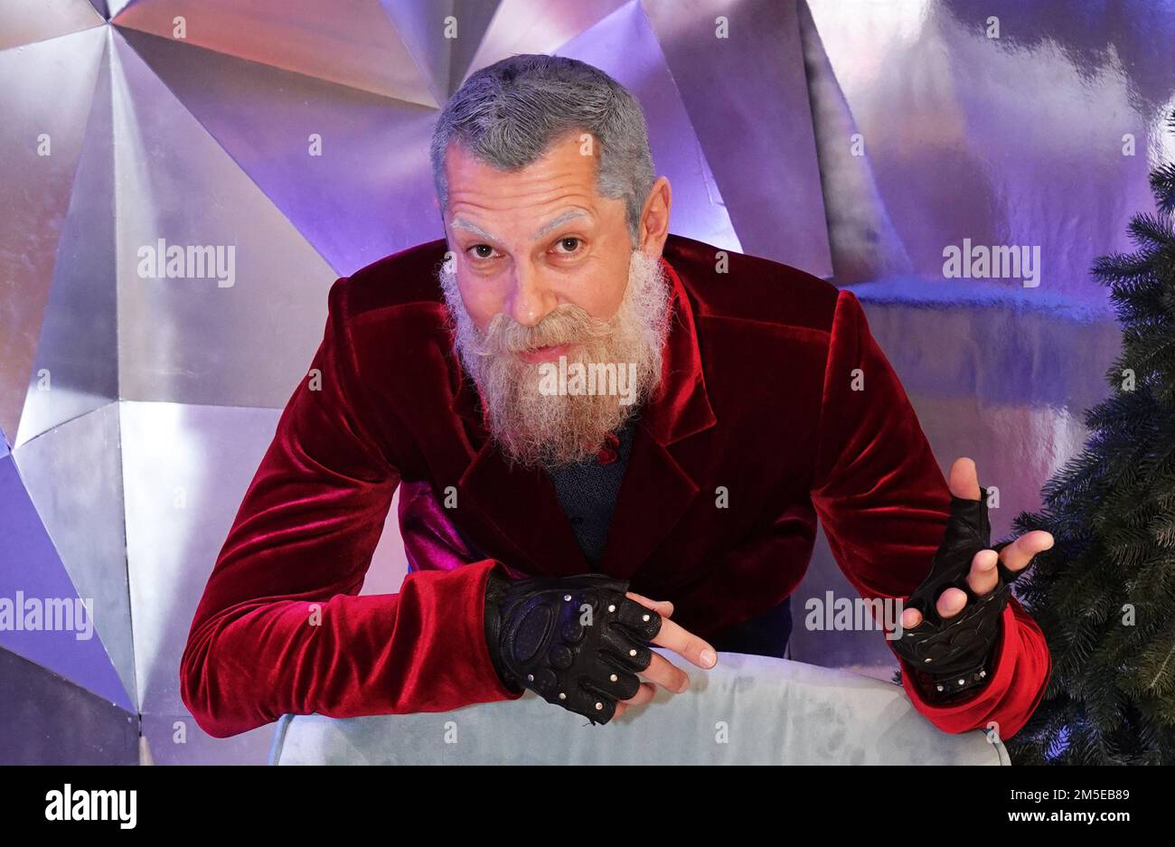 Cool Santa Claus and Rock and Roll Santa Claus Stock Photo - Alamy