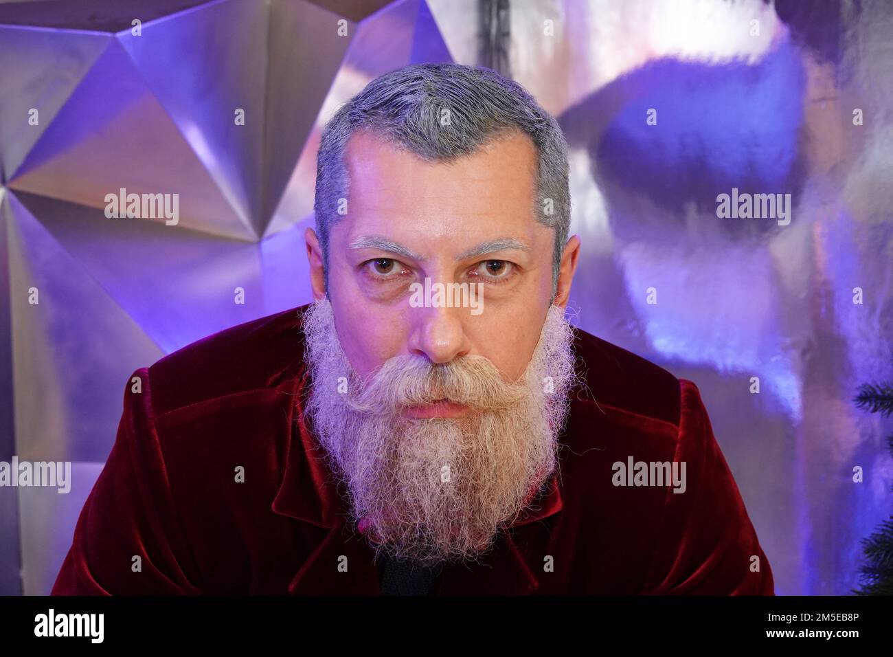 Cool Santa Claus and Rock and Roll Santa Claus Stock Photo - Alamy